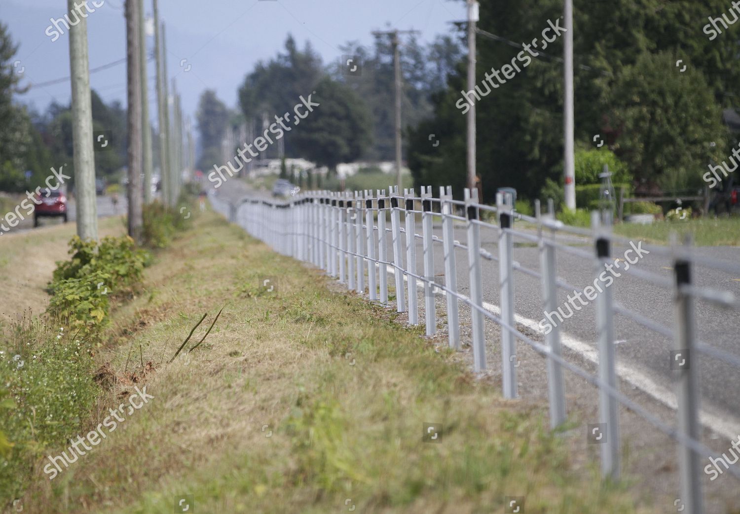 Cable Barrier Seen Along Border Between Editorial Stock Photo - Stock ...
