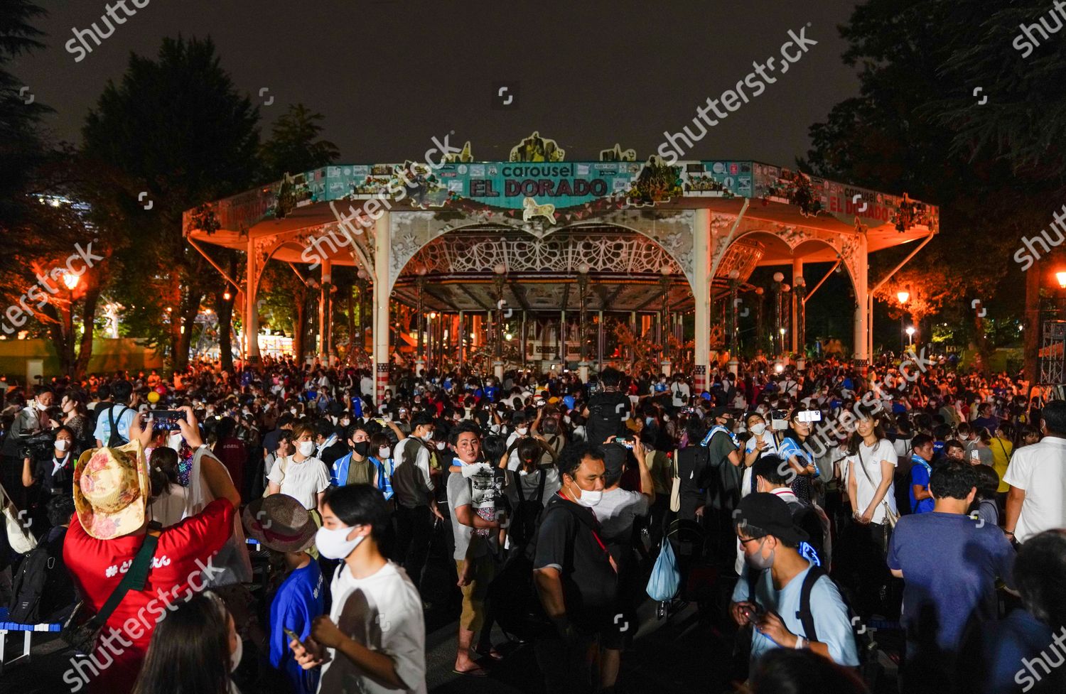 People Crowding About 110yearold Merrygoround Carousel Editorial Stock ...