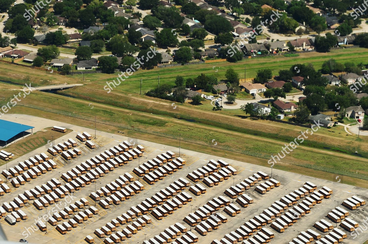Bird Eye View Fleet School Buses Editorial Stock Photo - Stock Image ...