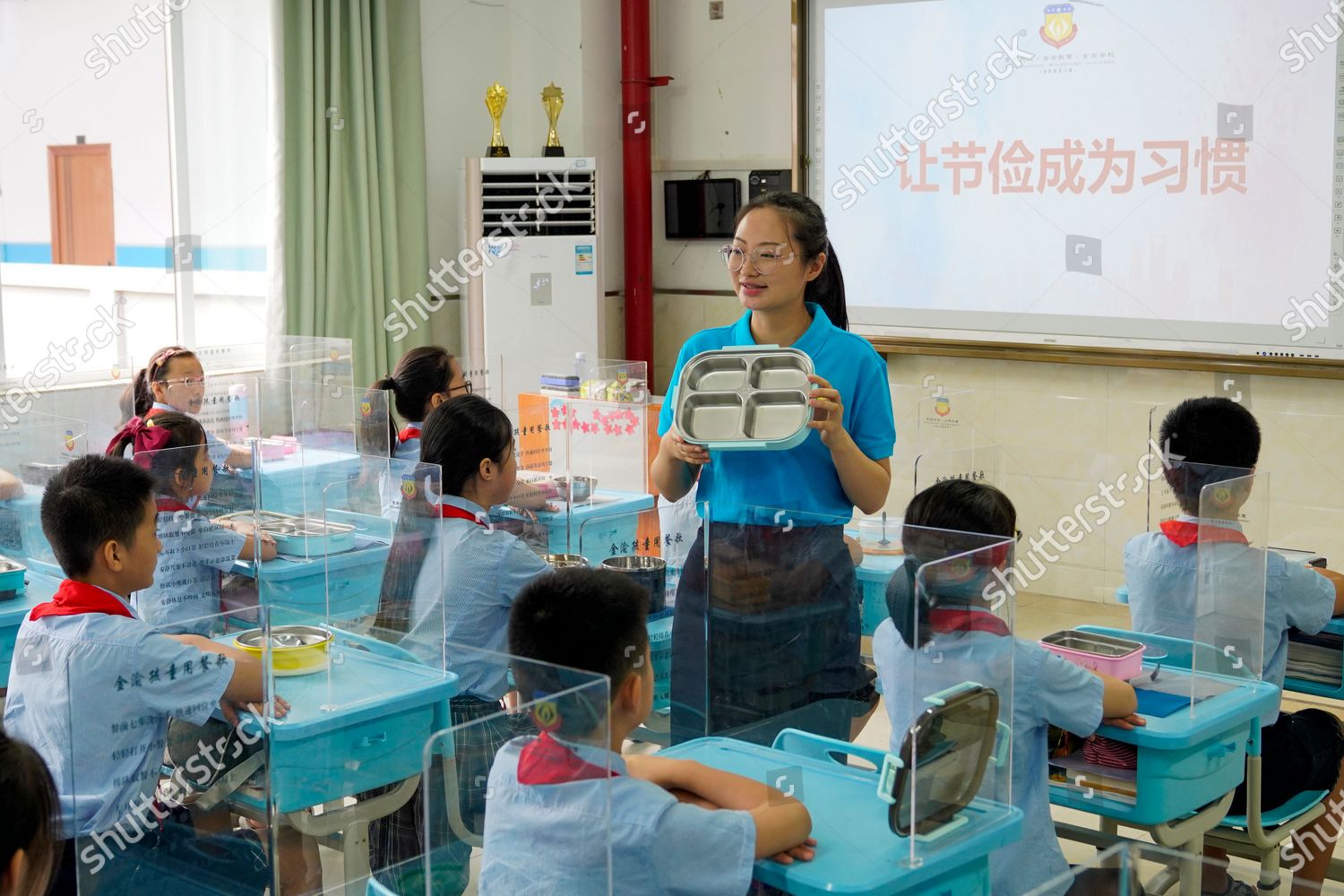 Teacher Promotes Clear Your Plate Campaign Editorial Stock Photo ...
