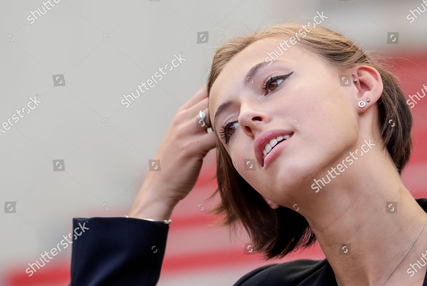 Belgian Sprinter Rani Rosius Poses Before - Foto de stock de contenido ...