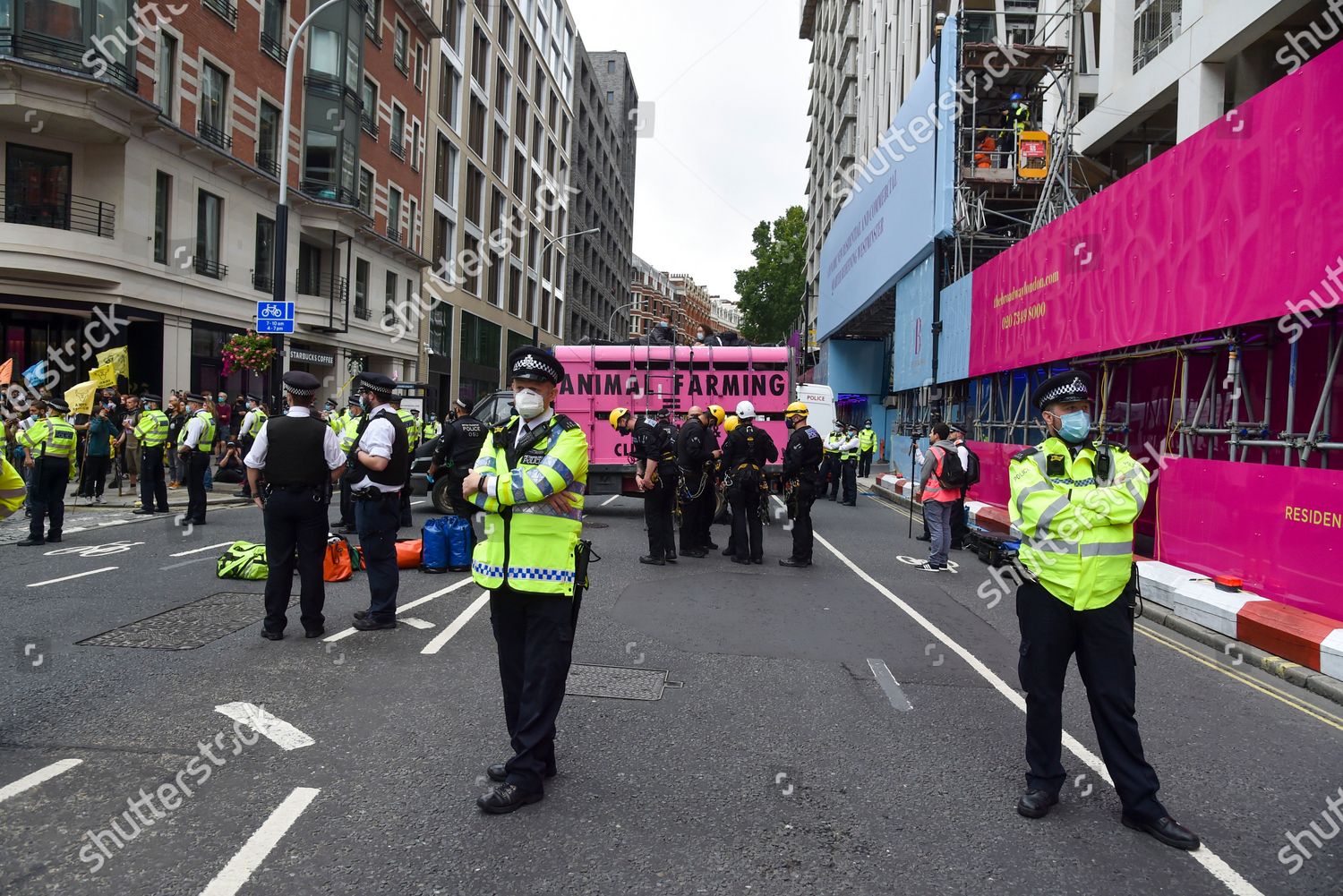Police Officers Arrest Super Glued Protester Editorial Stock Photo ...