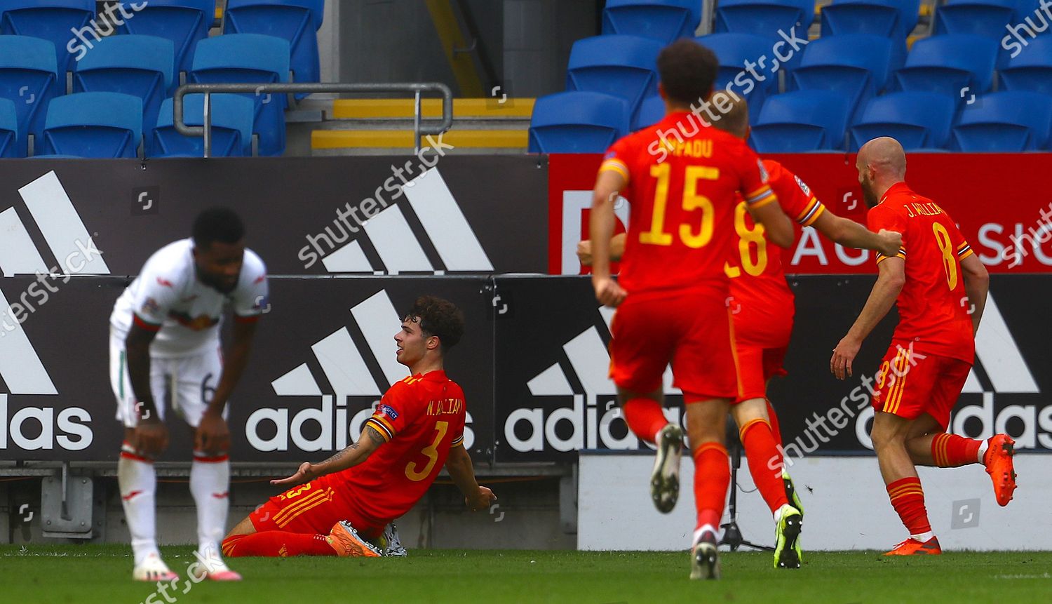 Neco Williams Wales Celebrates Scoring Goal Editorial Stock Photo ...