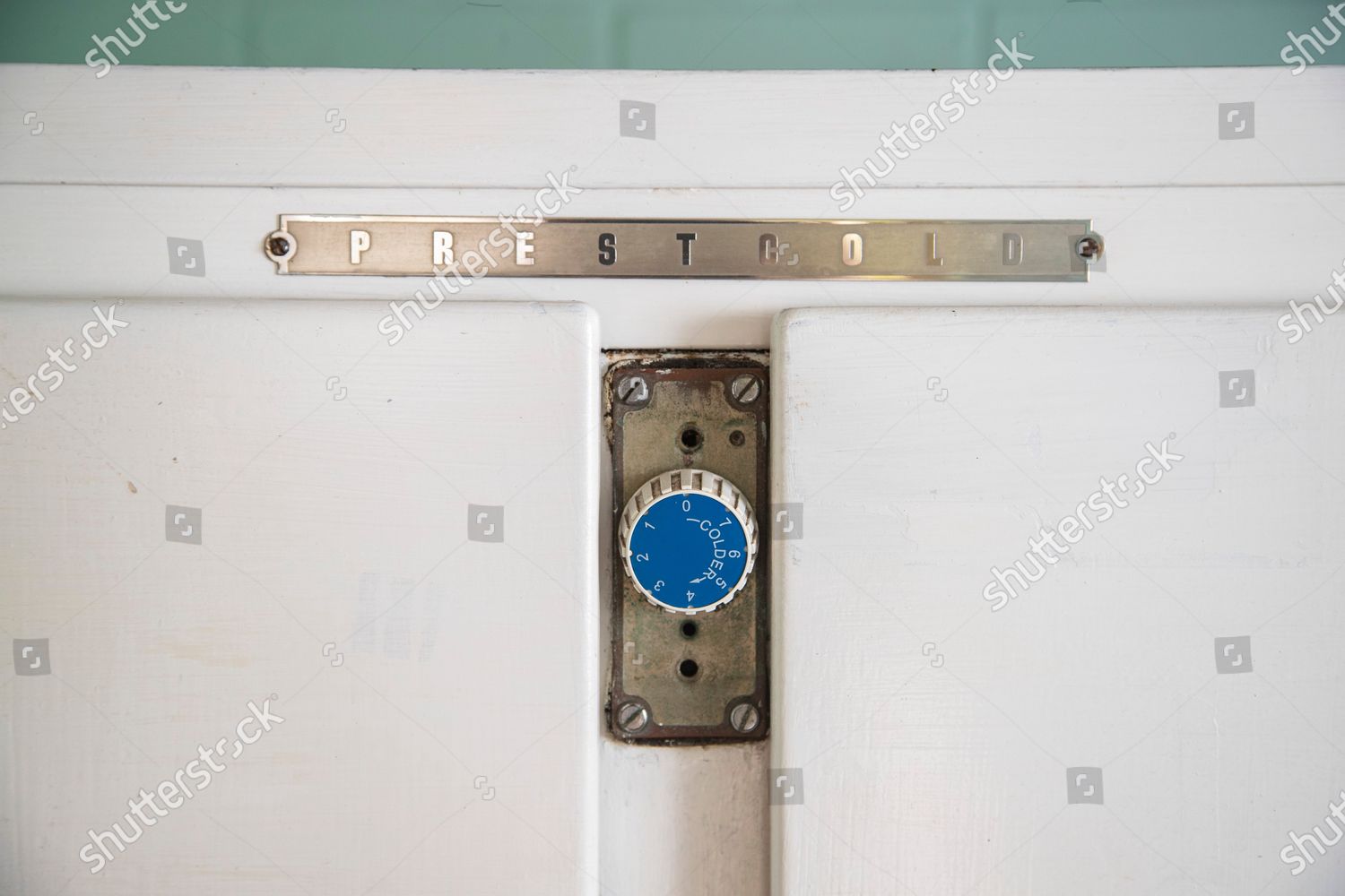 Prestcold Badge On Vintage Fridge a Editorial Stock Photo - Stock Image ...