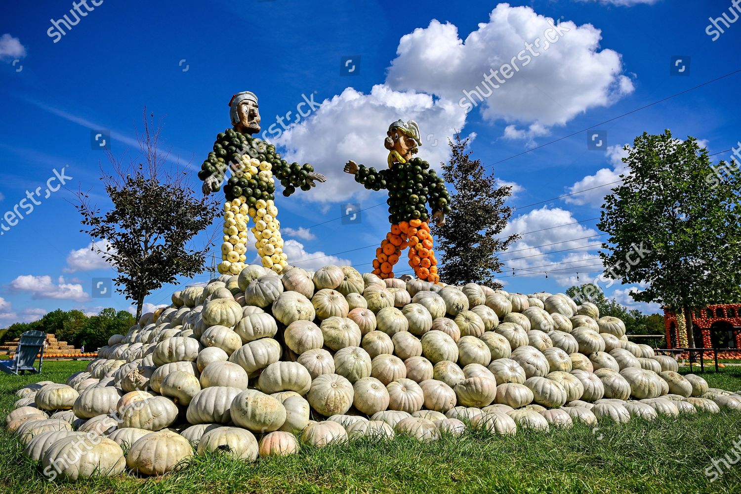 Pumpkin Sculptures Form Roman Asterix On Editorial Stock Photo - Stock ...