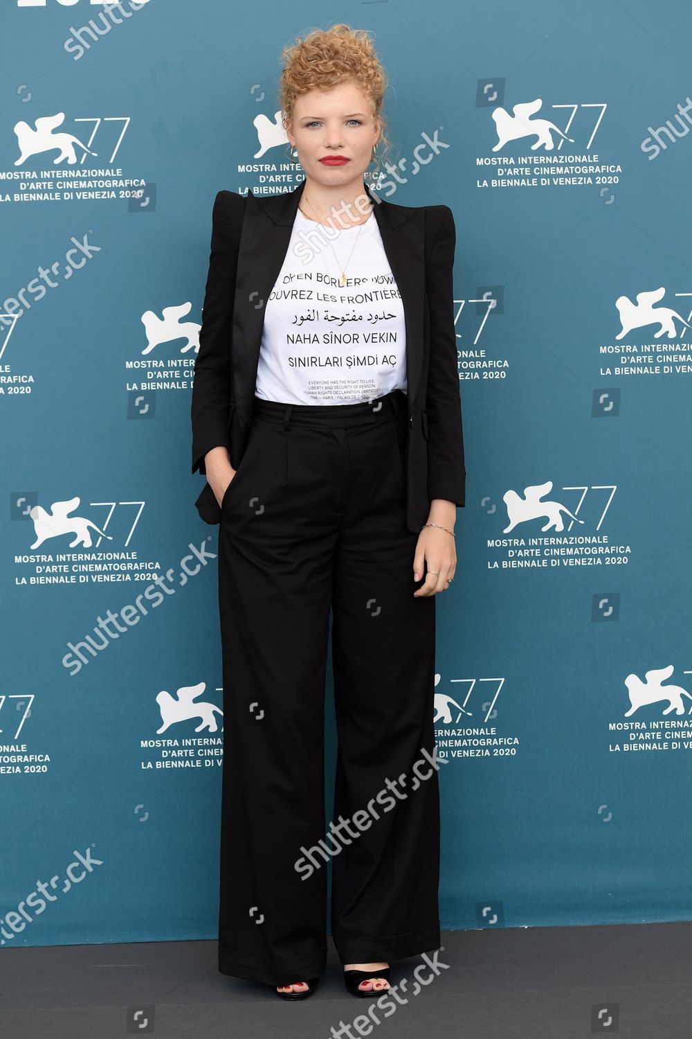 Luisa Celine Gaffron Wears Shirt Phrase Editorial Stock Photo - Stock Image | Shutterstock