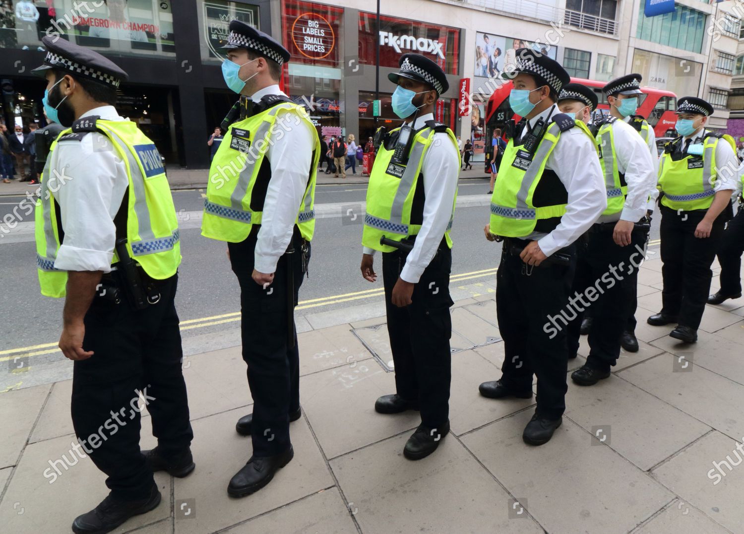 Police Officers Wear Face Masks They Editorial Stock Photo - Stock ...