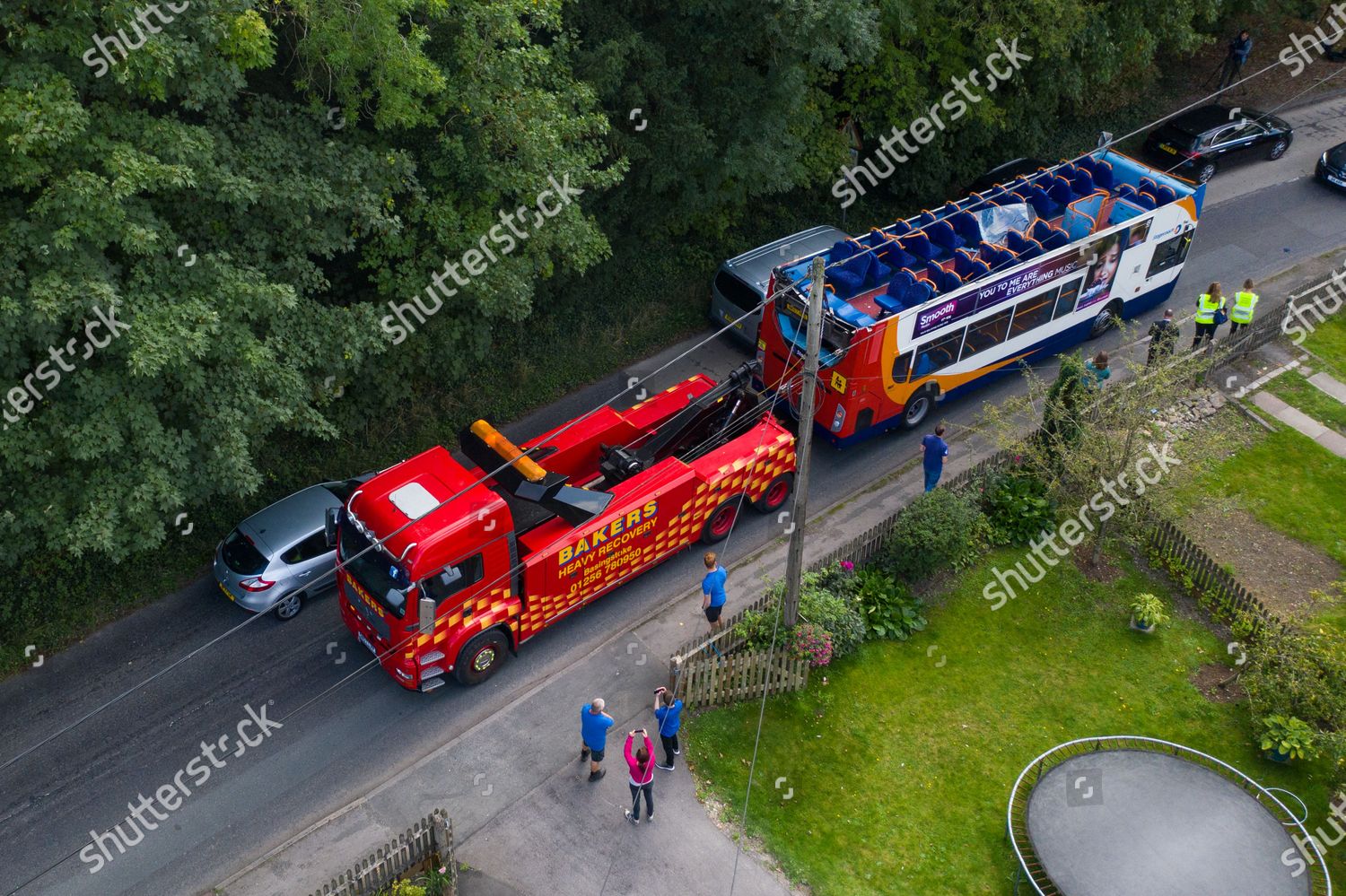 Bus Being Removed By Heavy Removal Editorial Stock Photo - Stock Image ...