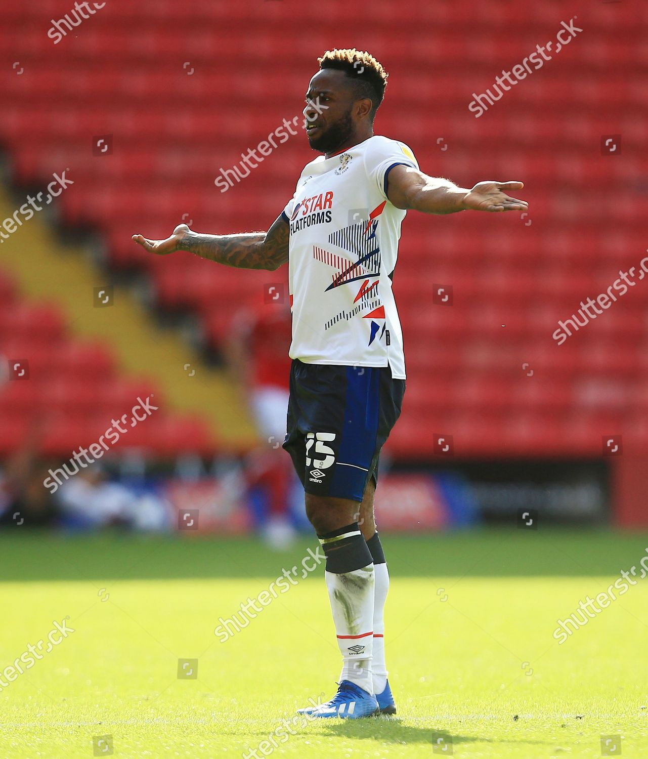 Kazenga Lualua Luton Town Reacts Editorial Stock Photo - Stock Image ...