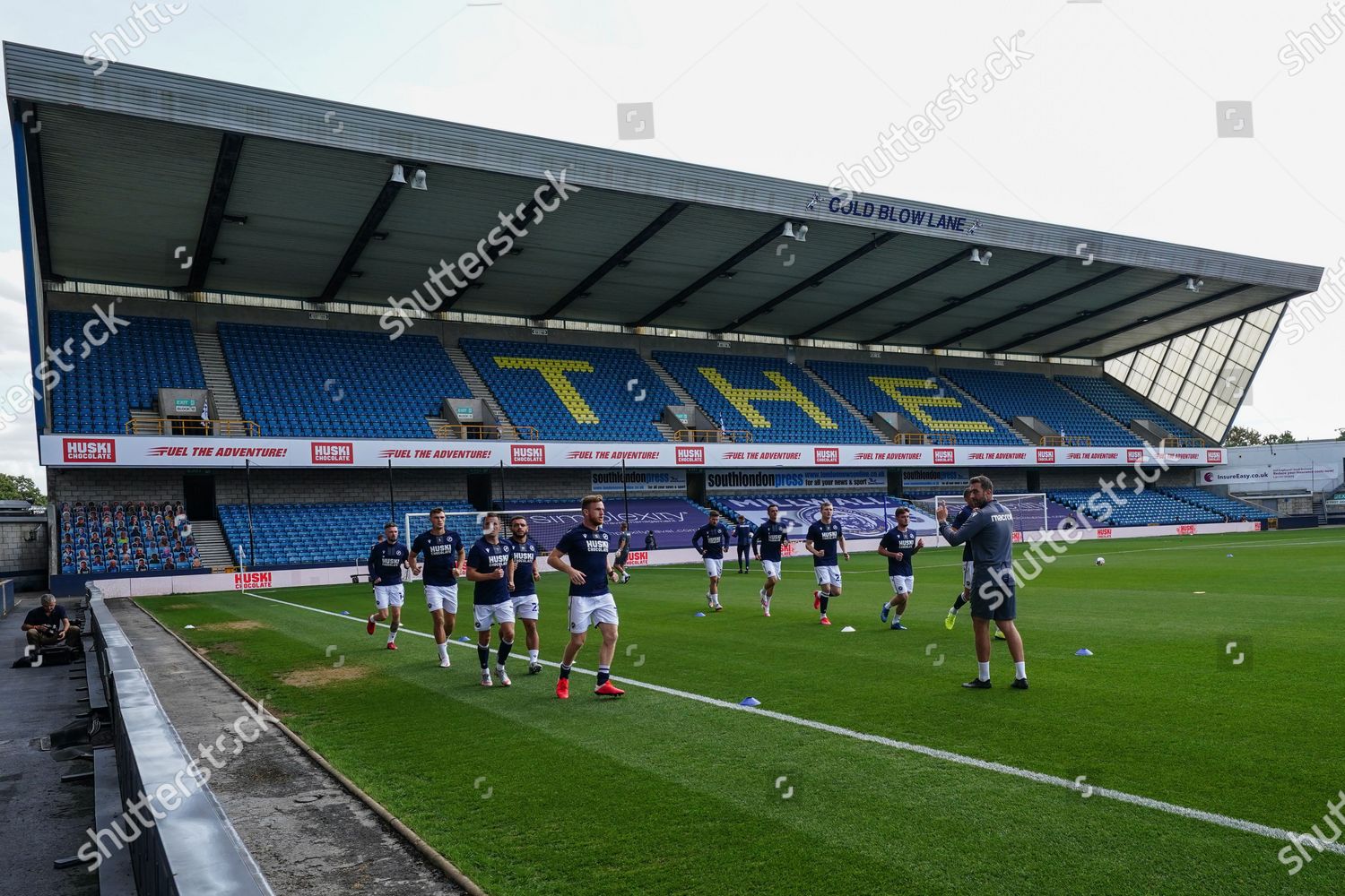 Millwall Squad Warm Before Kickoff Editorial Stock Photo - Stock Image ...