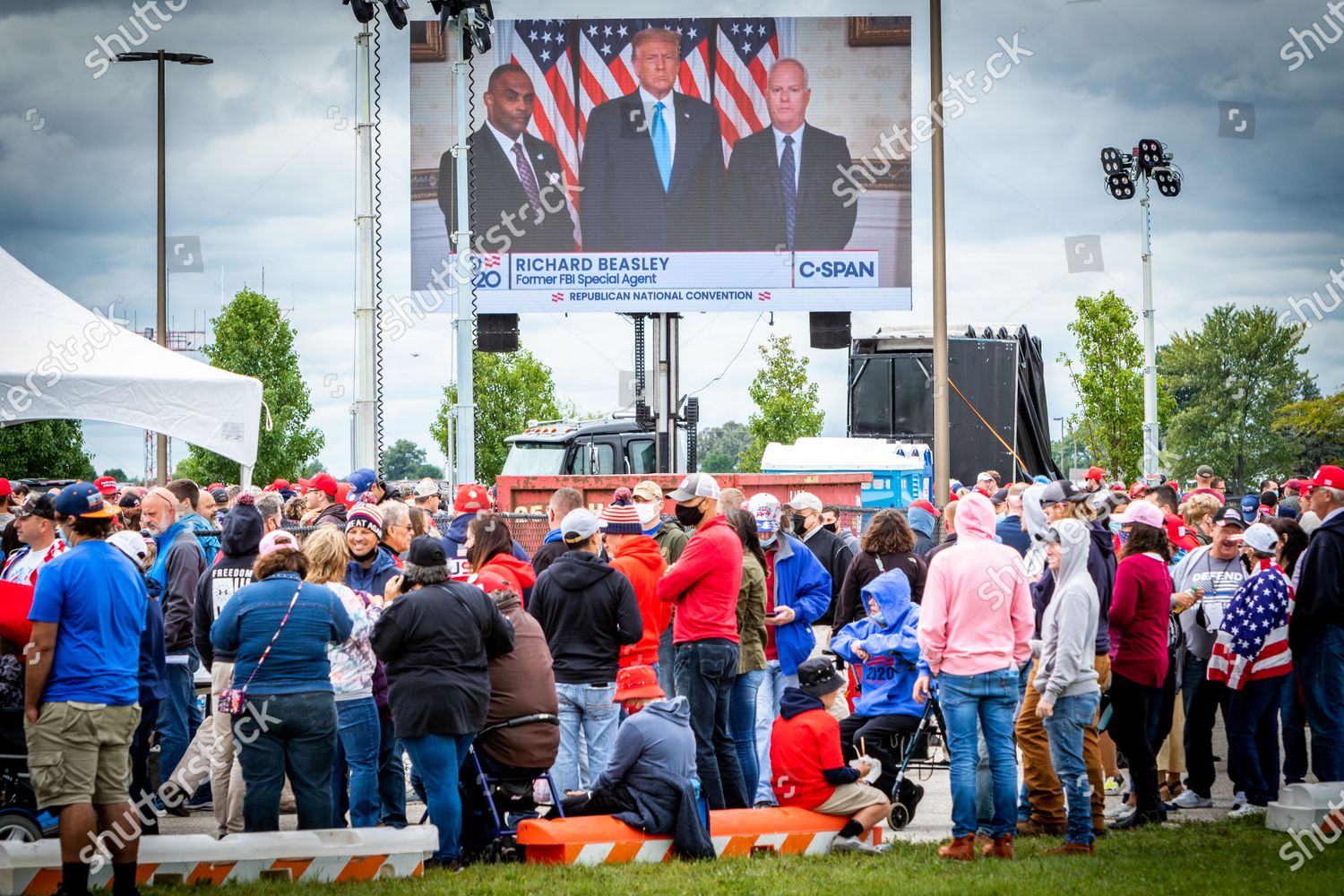 Supporters Wait Outside Watch Video On Editorial Stock Photo - Stock ...