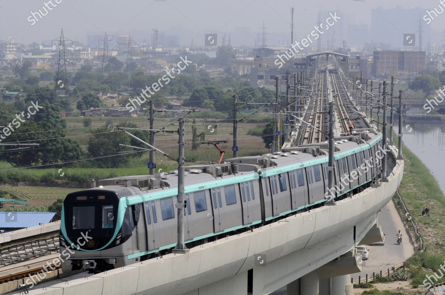 Noida Metro Rail Corporations Nmrc Aqua Editorial Stock Photo - Stock ...