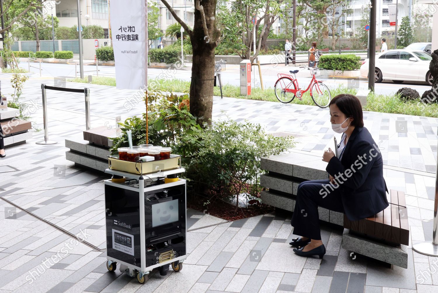 Japanese Giant Softbanks Robot Cuboid Delivers Editorial Stock Photo ...