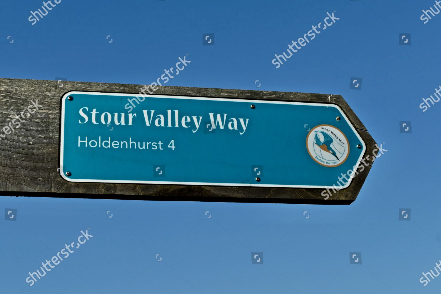Sign Stour Valley Way Sunshine Editorial Stock Photo - Stock Image ...