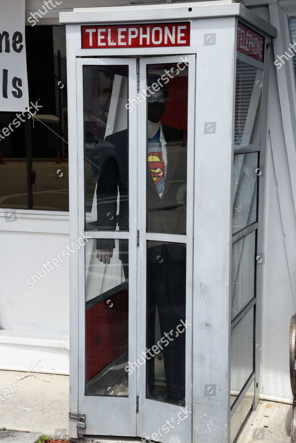 Original Phone Booth Outside Entrance City Editorial Stock Photo ...