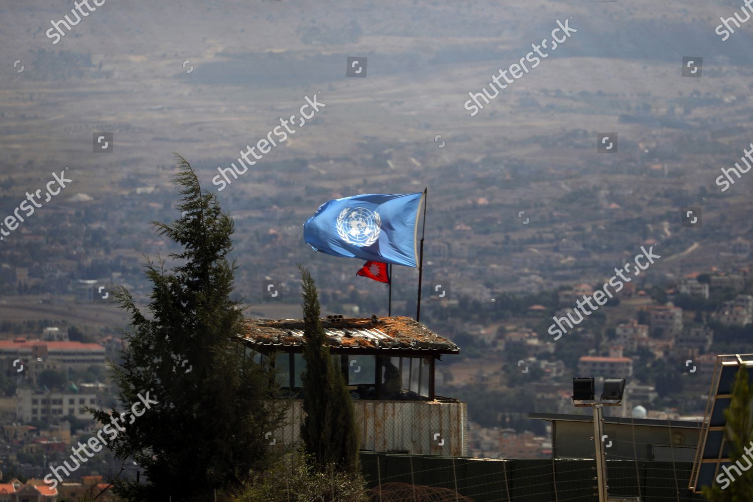 Un Soldiers Unifil Watch Border Observation Editorial Stock Photo ...