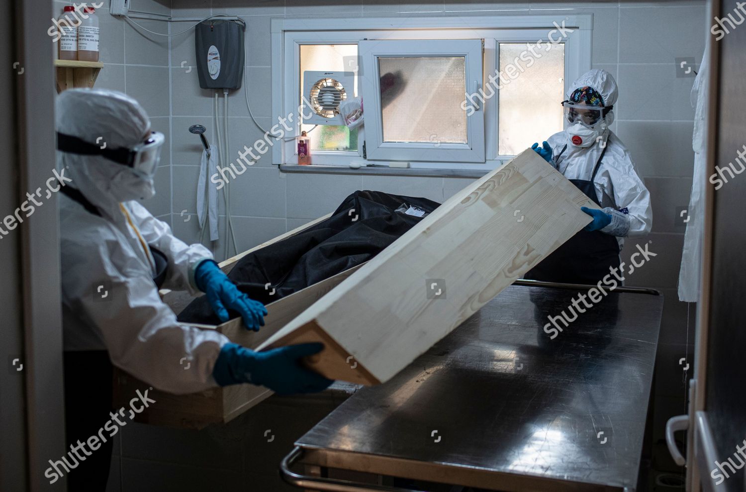 Morgue Workers Wear Personal Protective Equipment Editorial Stock Photo ...