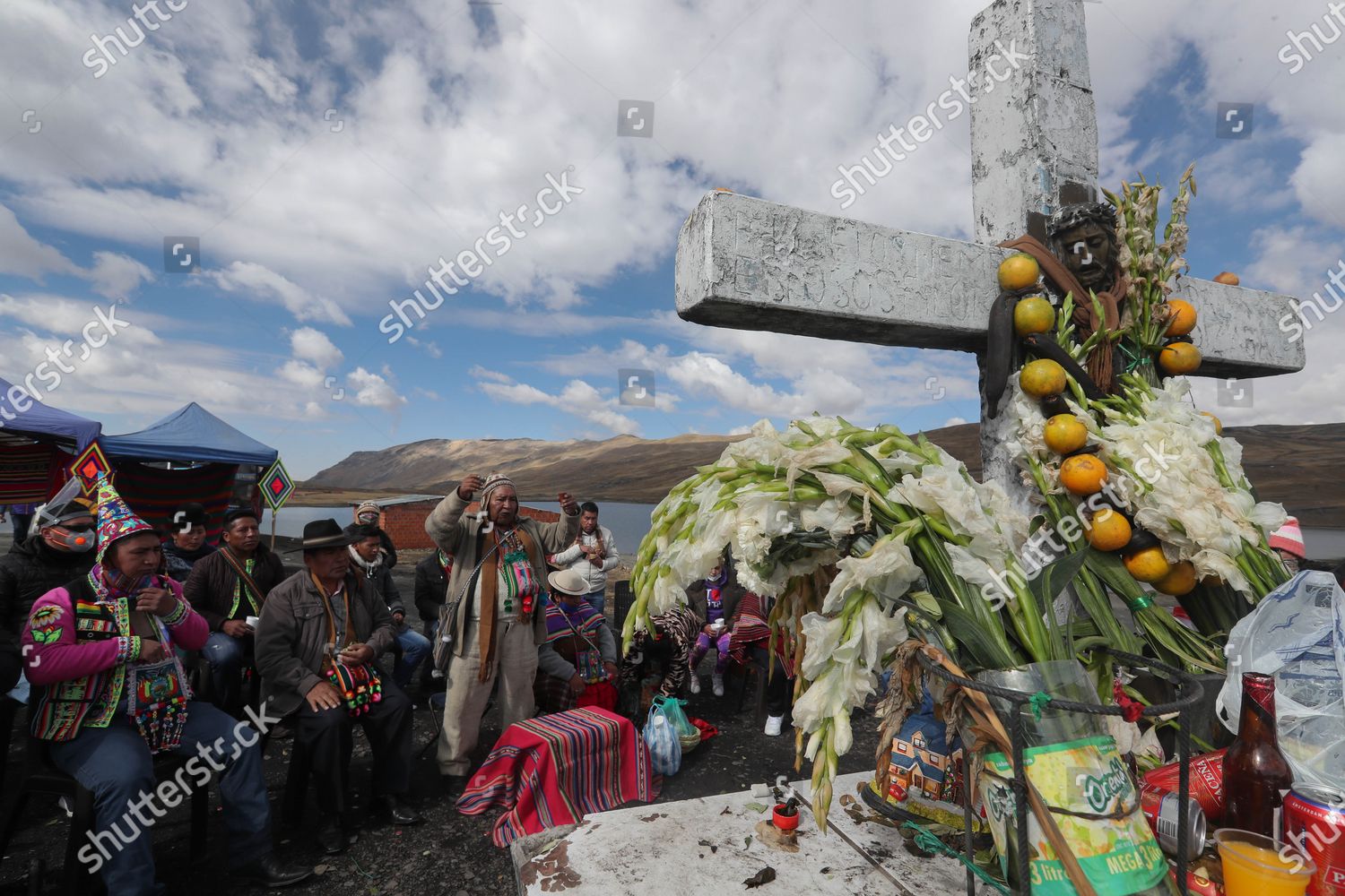 Aymara Priests Indigenous People Celebrate Andean Editorial Stock Photo ...