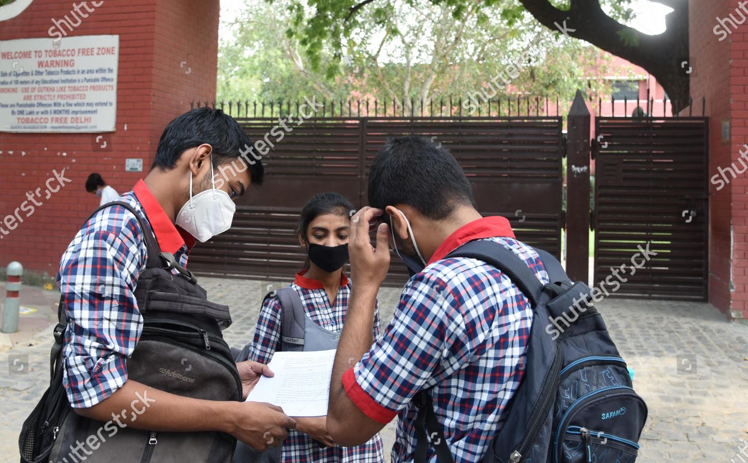 Students Preparing Before Entering Examination Hall Editorial Stock ...