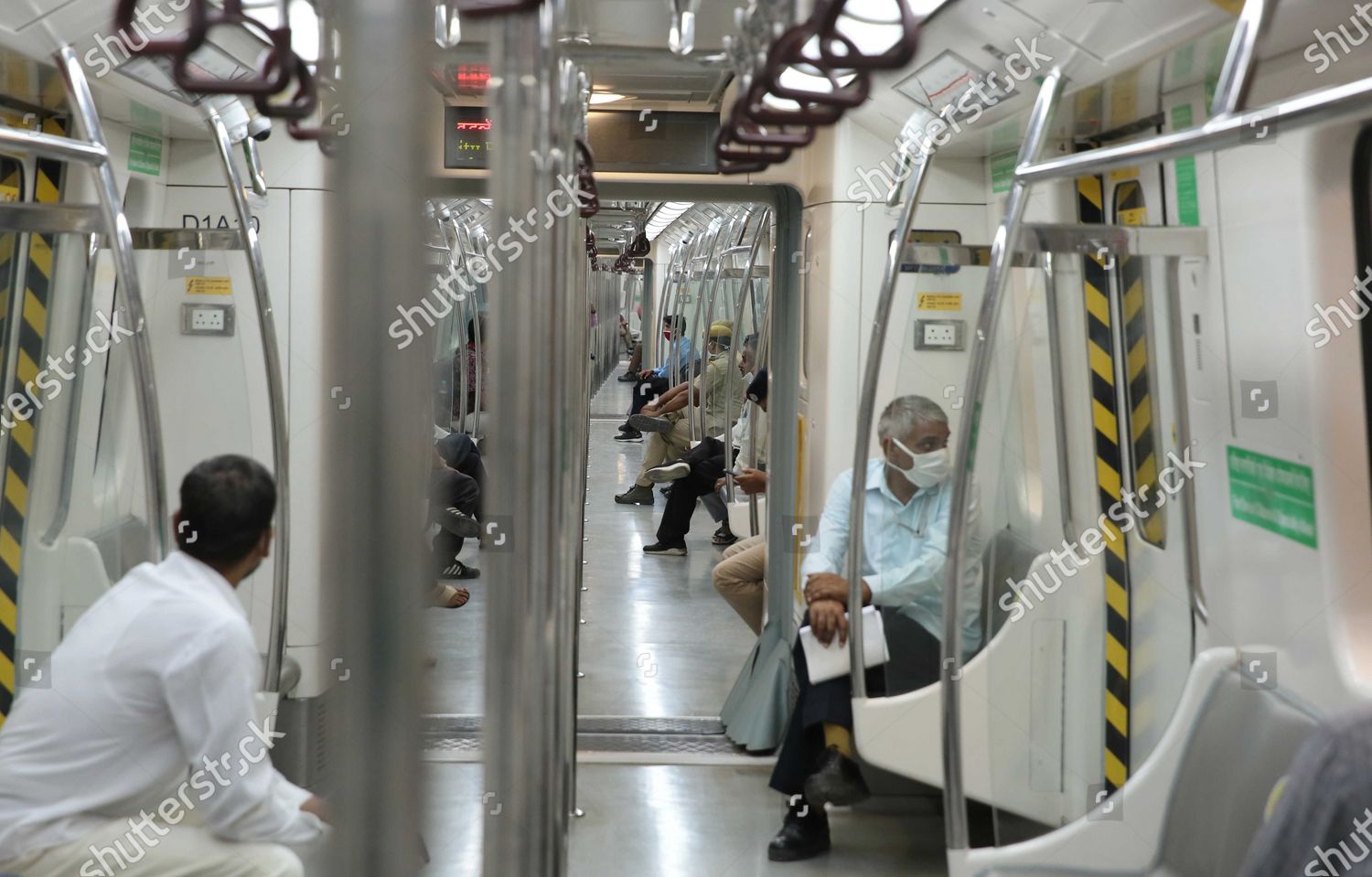 View Inside Metro Train Running Along Editorial Stock Photo - Stock ...