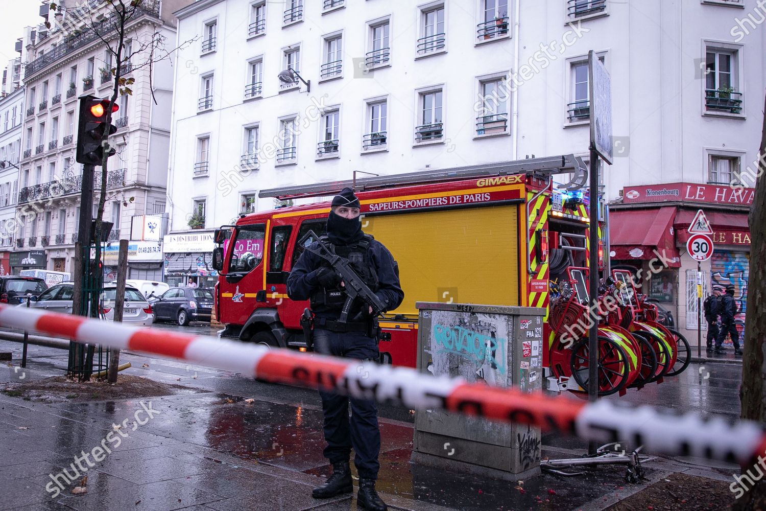 Police Officer On Guard Premises Where Editorial Stock Photo - Stock ...