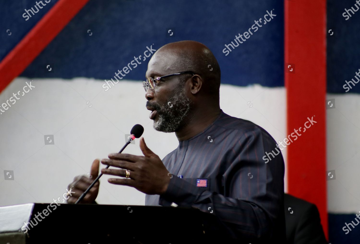Liberian President George Weah Speaks During Editorial Stock Photo ...
