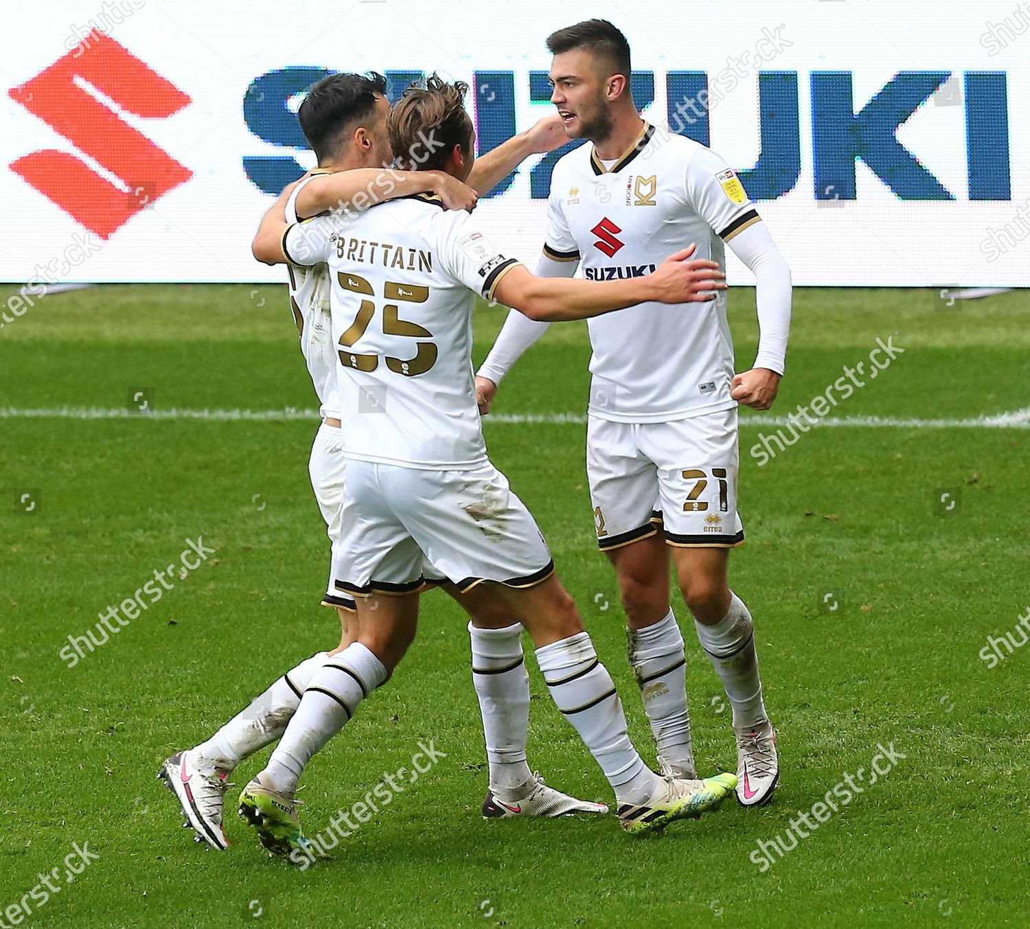Daniel Harvie Milton Keynes Dons Celebrates Editorial Stock Photo ...