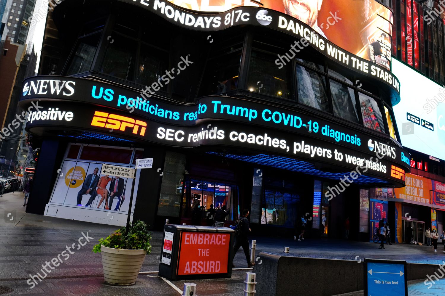 Headline Outside Abc News Building Times Editorial Stock Photo - Stock ...