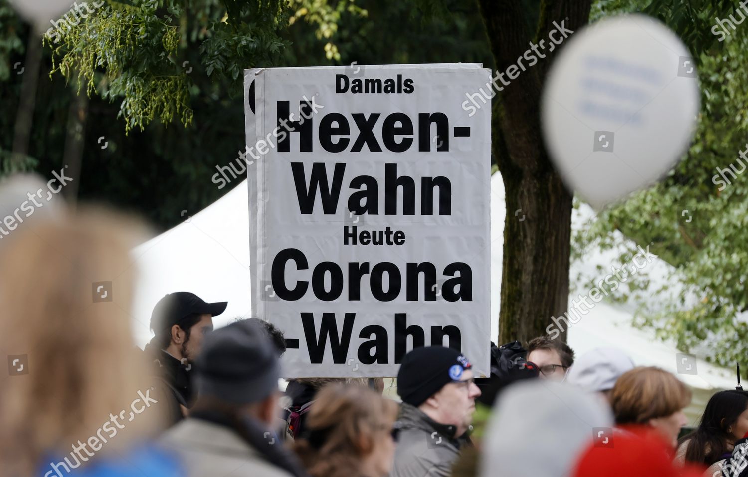 Protester Hold Banner Reading Back Witches Editorial Stock Photo ...