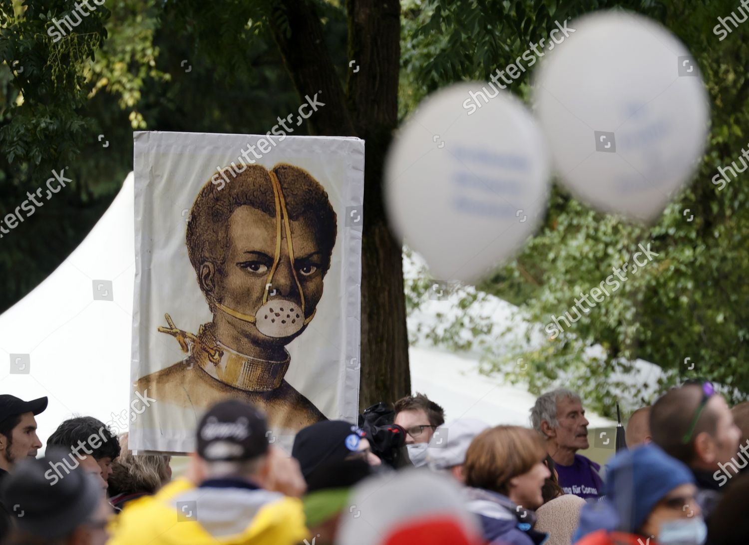 Protester Hold Banner During Demonstration Held Editorial Stock Photo ...
