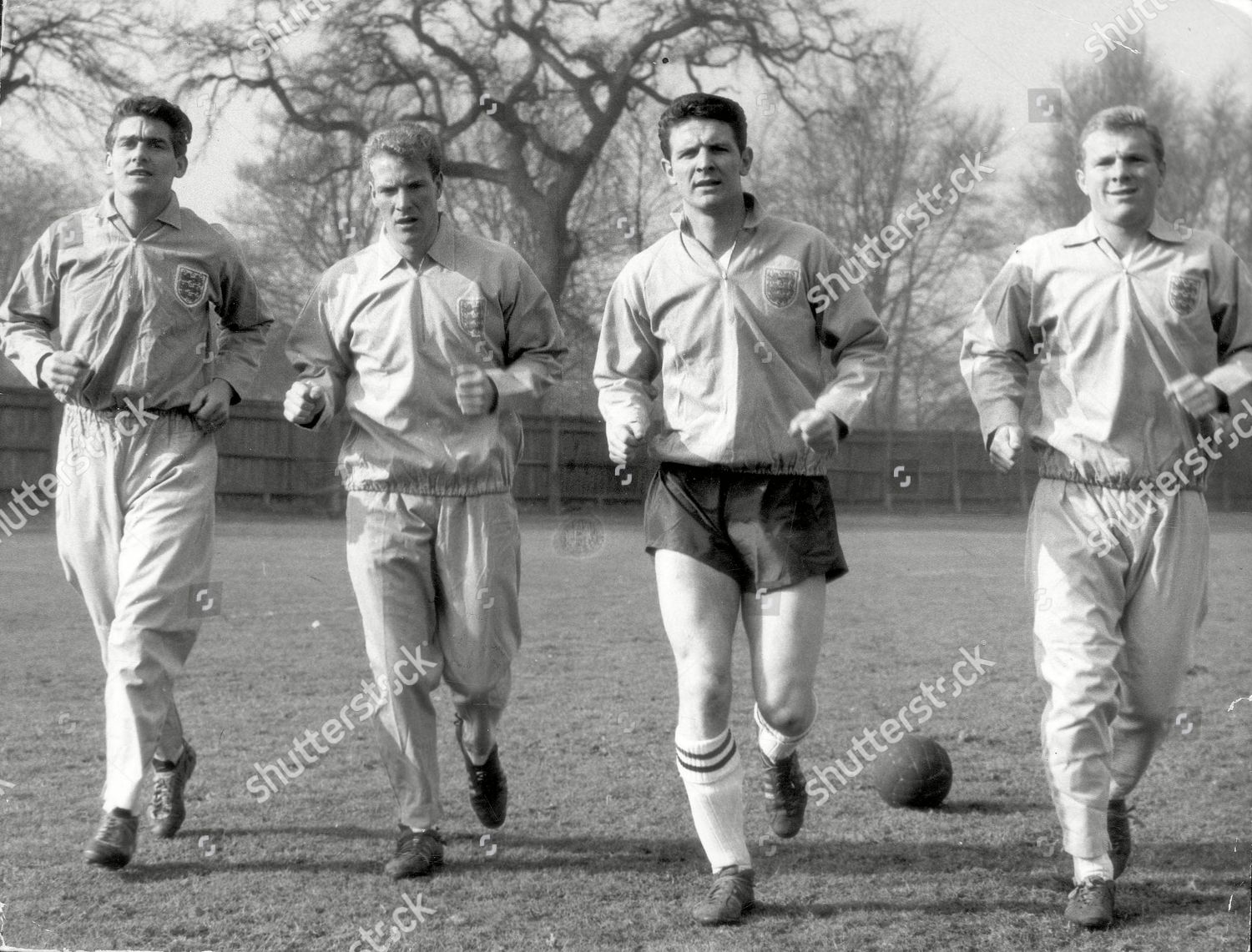 England Footballers Training Lr Ron Henry Editorial Stock Photo - Stock ...