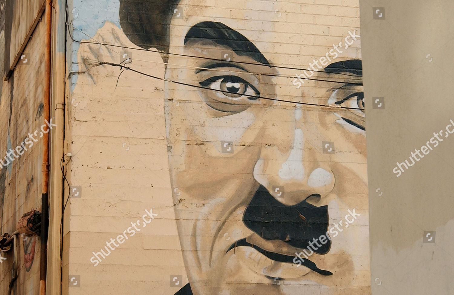 Charlie Chaplin Mural Back Wall Hollywood Editorial Stock Photo - Stock ...