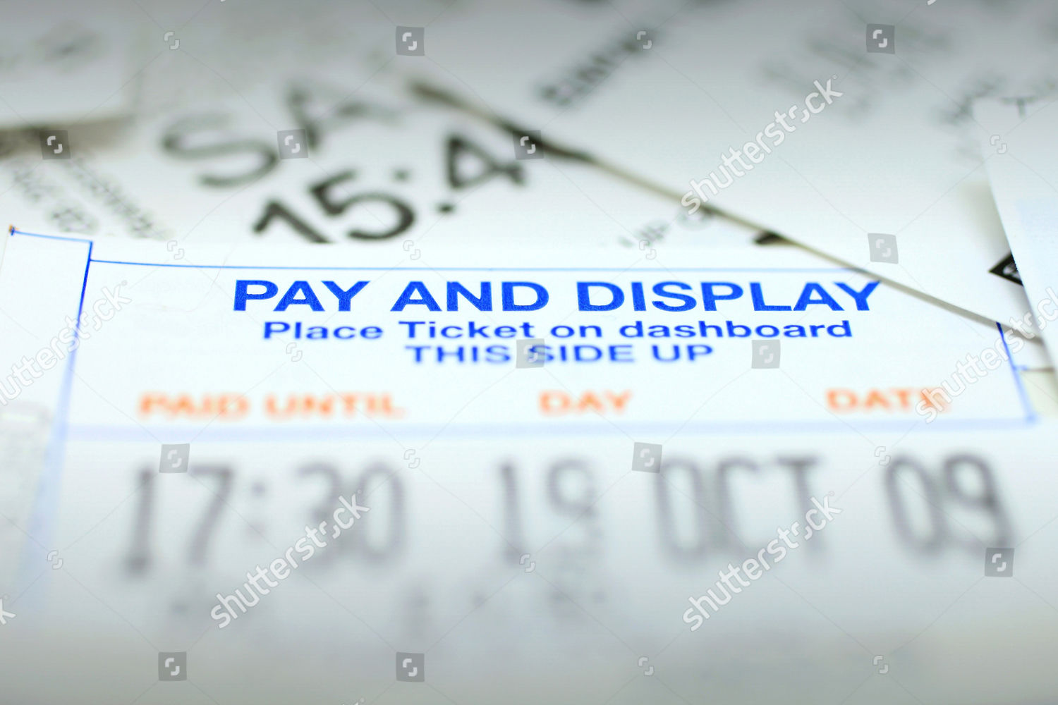 Pay Display Parking Ticket Editorial Stock Photo - Stock Image ...