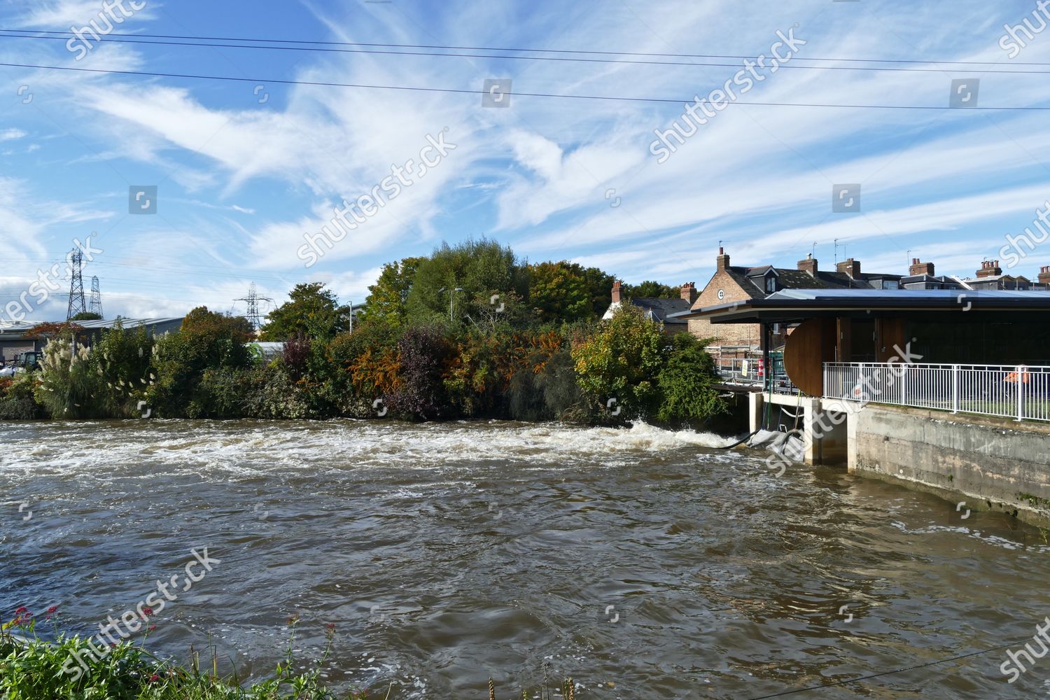 River Levels High By Hydro Weir Editorial Stock Photo - Stock Image ...