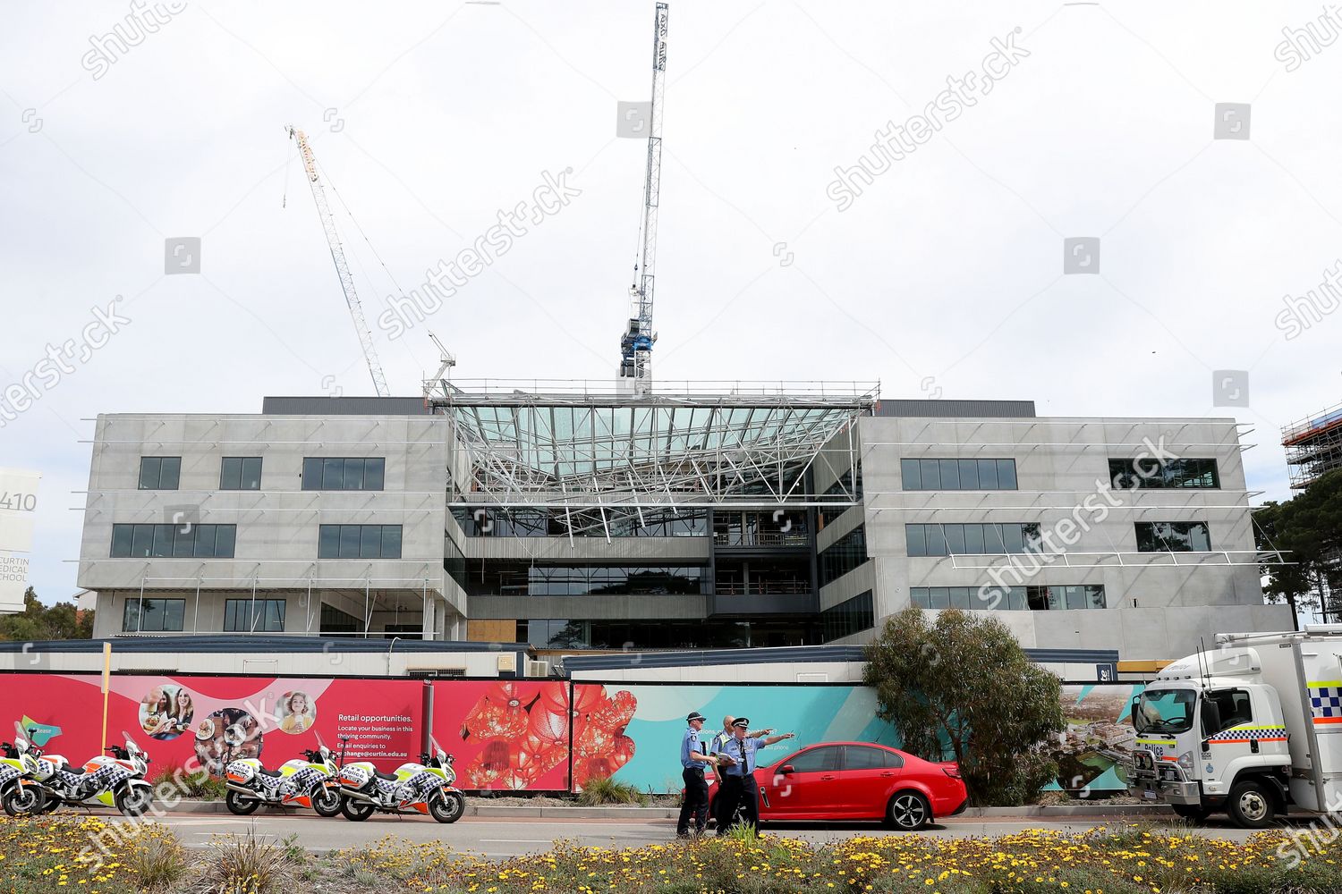 Emergency Services Seen Scene Collapsed Building Editorial Stock Photo ...
