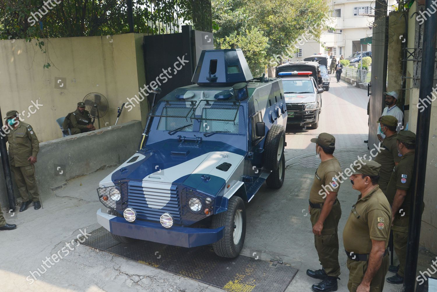 Pakistani Police Commandos Stand Guard While Editorial Stock Photo ...