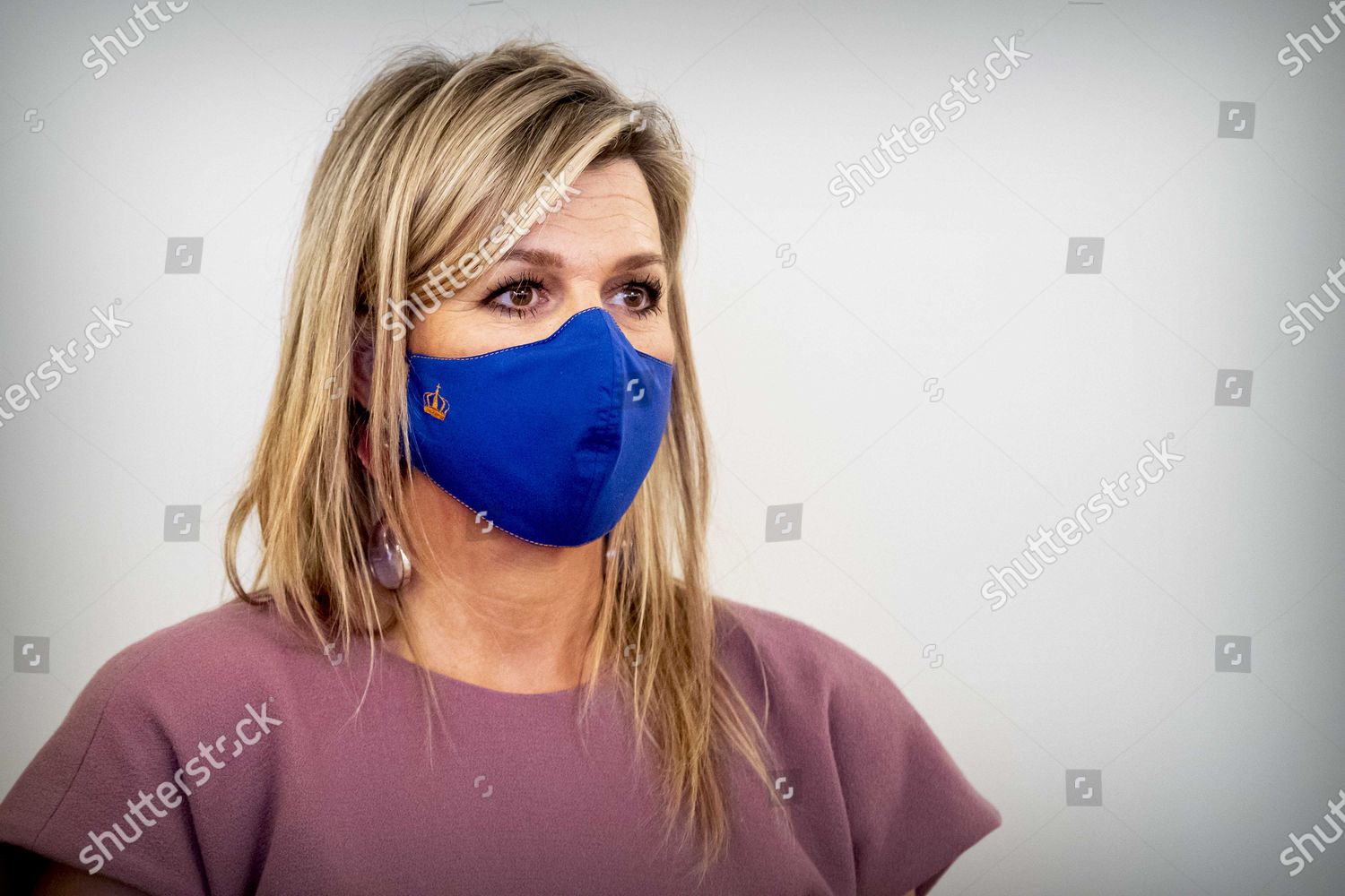 Dutch Queen Maxima Wears Protective Face Editorial Stock Photo - Stock ...
