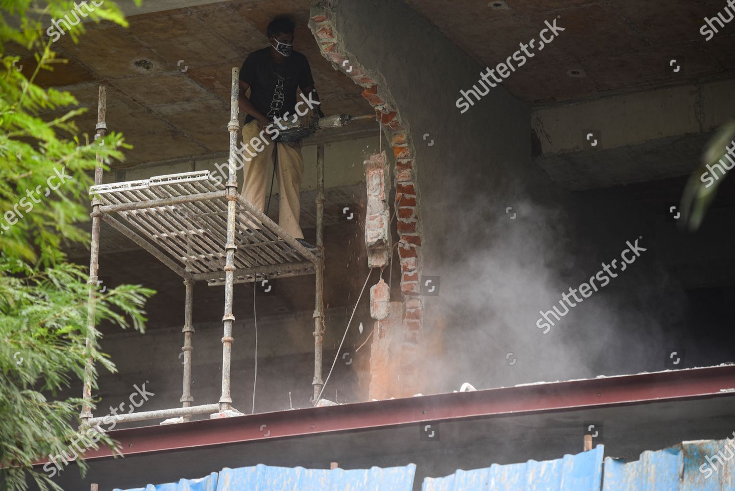 Construction Work Underway Ashram On October Editorial Stock Photo ...