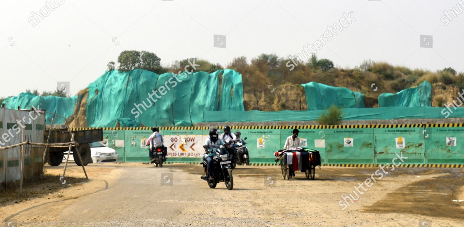 COVERED HEAPS SOIL SEEN CONSTRUCTION SITE Editorial Stock Photo - Stock ...