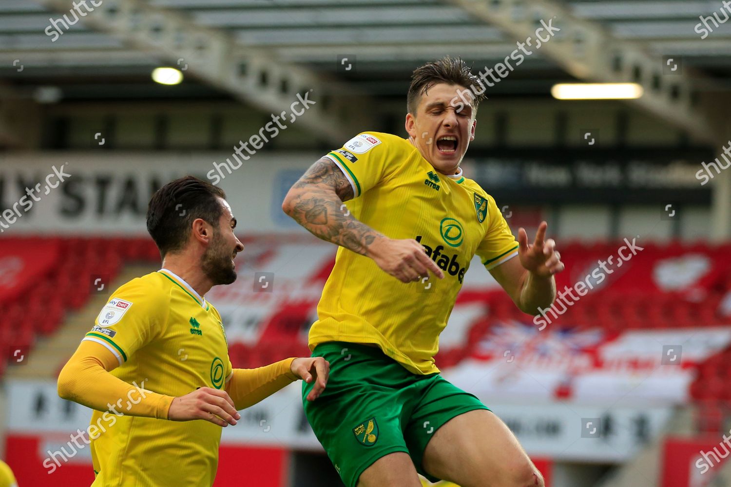 Jordan Hugill 9 Norwich City Celebrates Editorial Stock Photo - Stock ...