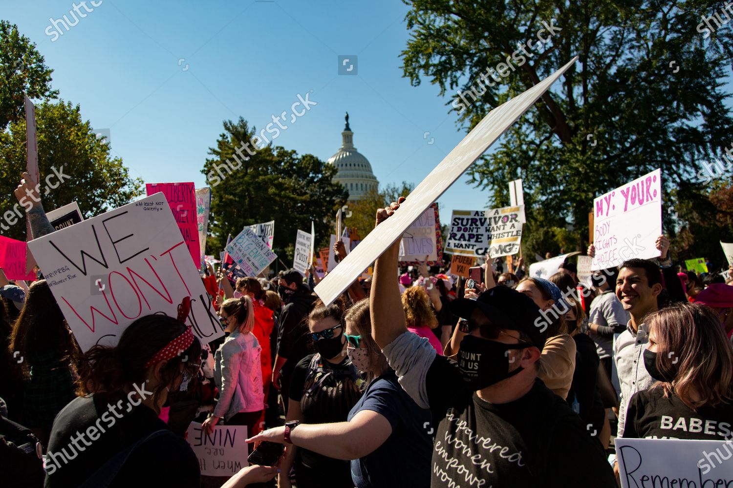 Protesters Different Groups Hold Opposing Signs Editorial Stock Photo ...
