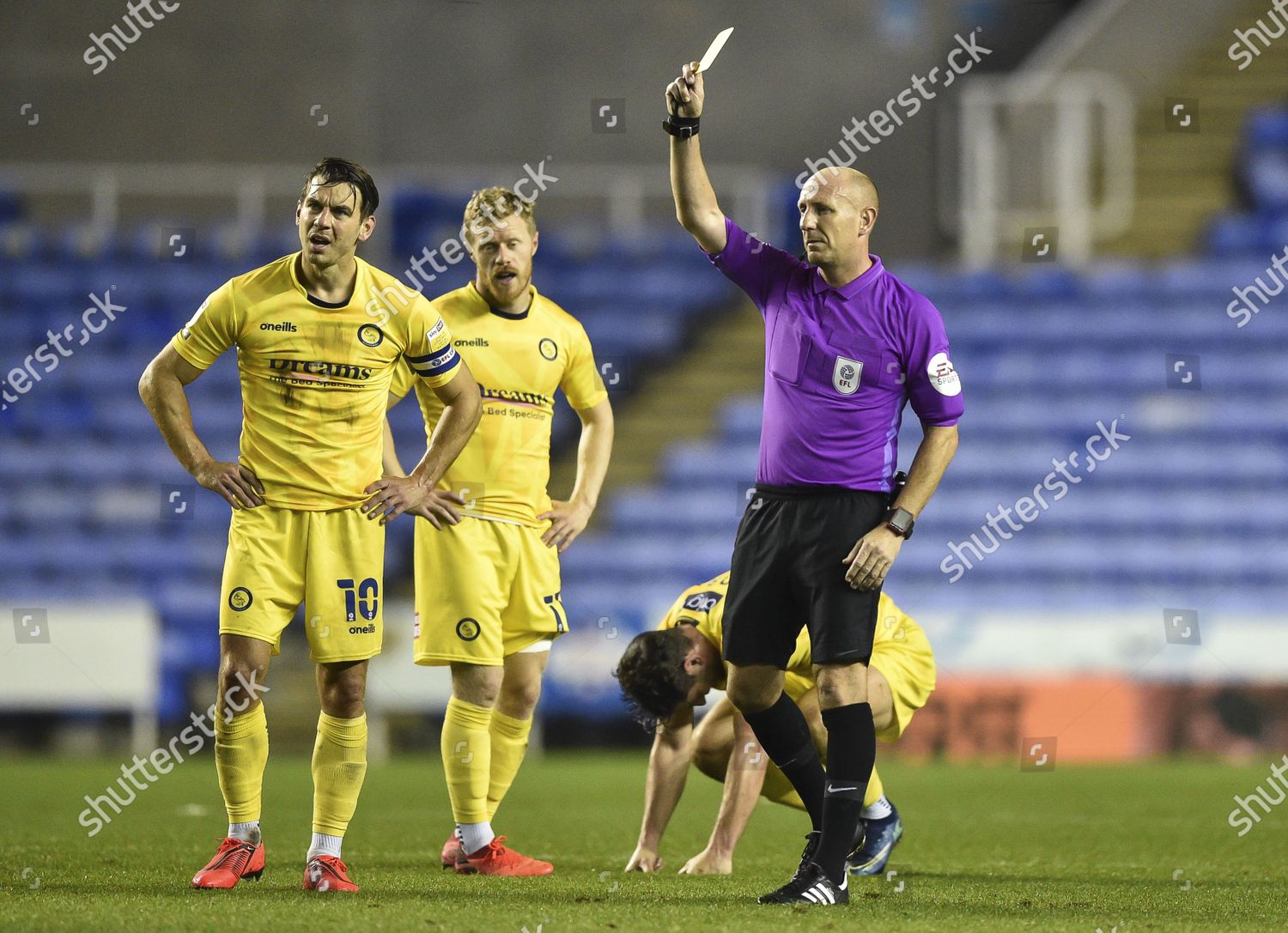 Andy Davies Match Referee Shows Yellow Editorial Stock Photo - Stock ...