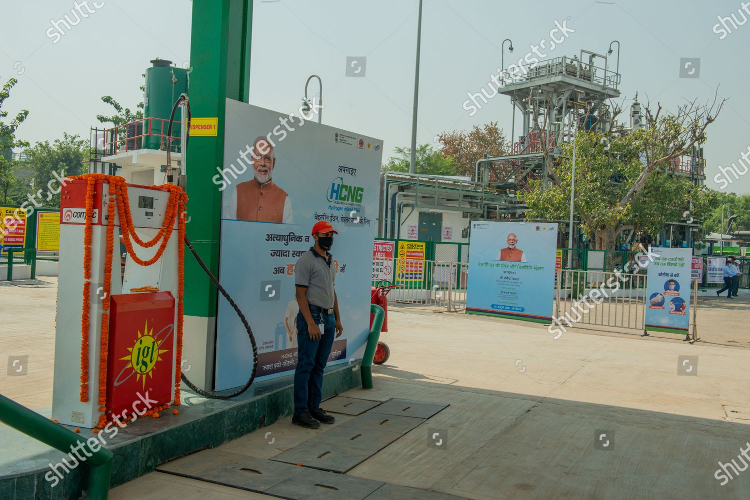 Hydrogen Enriched Cng Dispensing Station Newly Editorial Stock Photo ...