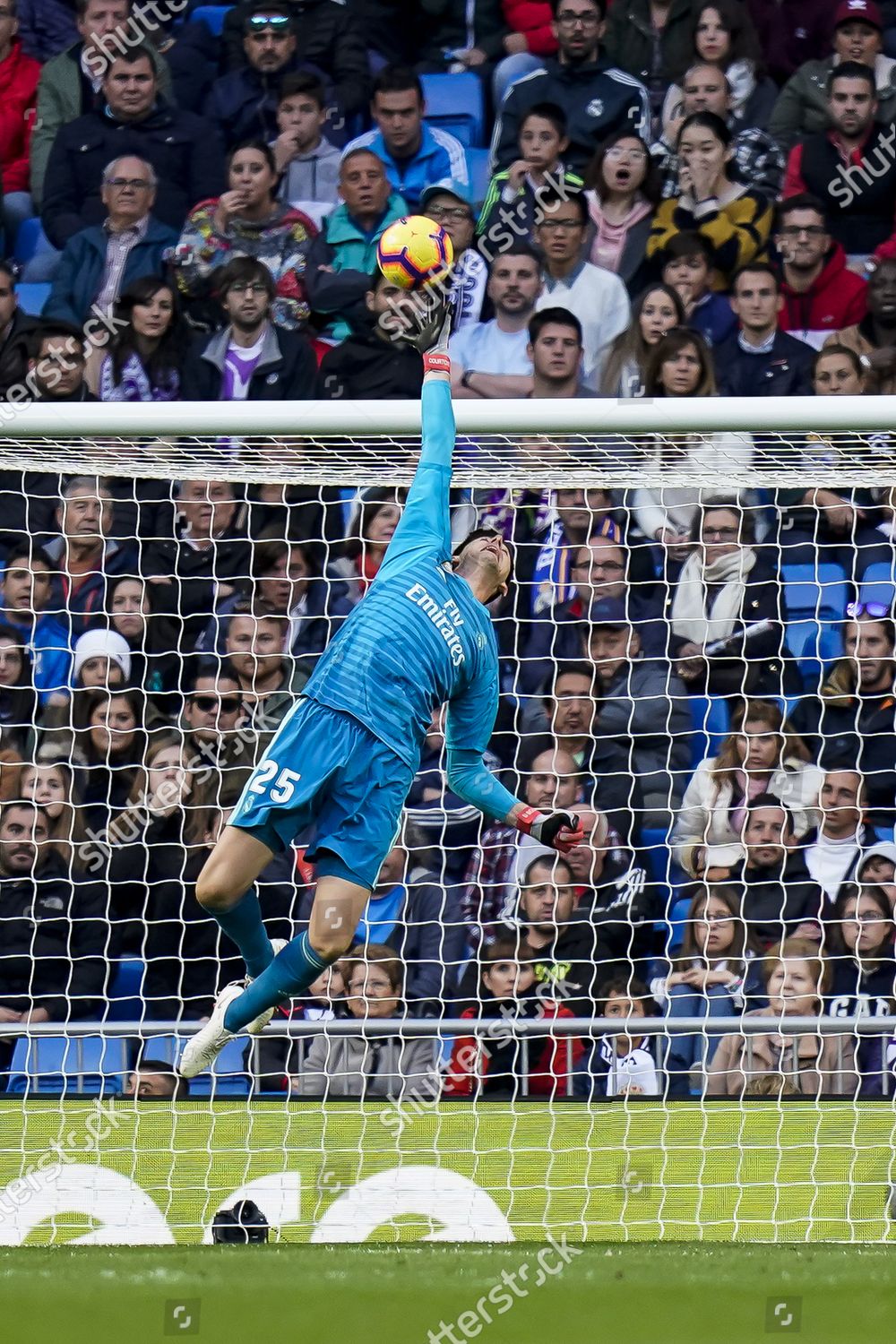 Goalkeeper Thibaut Courtois Real Madrid Saves Editorial Stock Photo ...