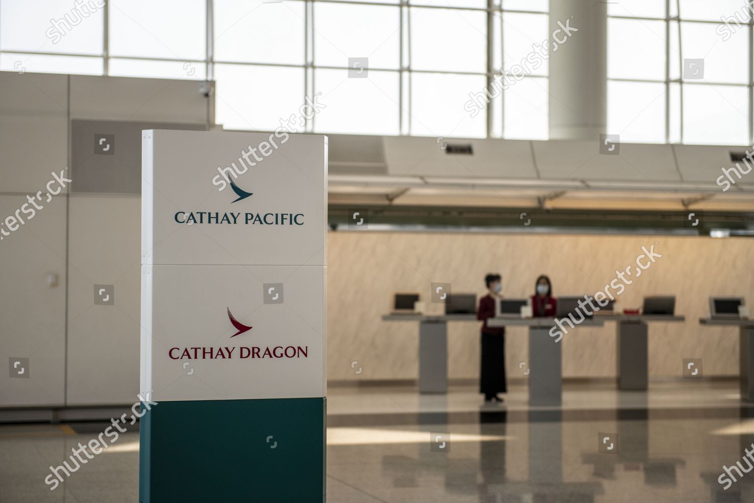 Sign Cathay Pacific Cathay Dragon Seen Editorial Stock Photo - Stock ...