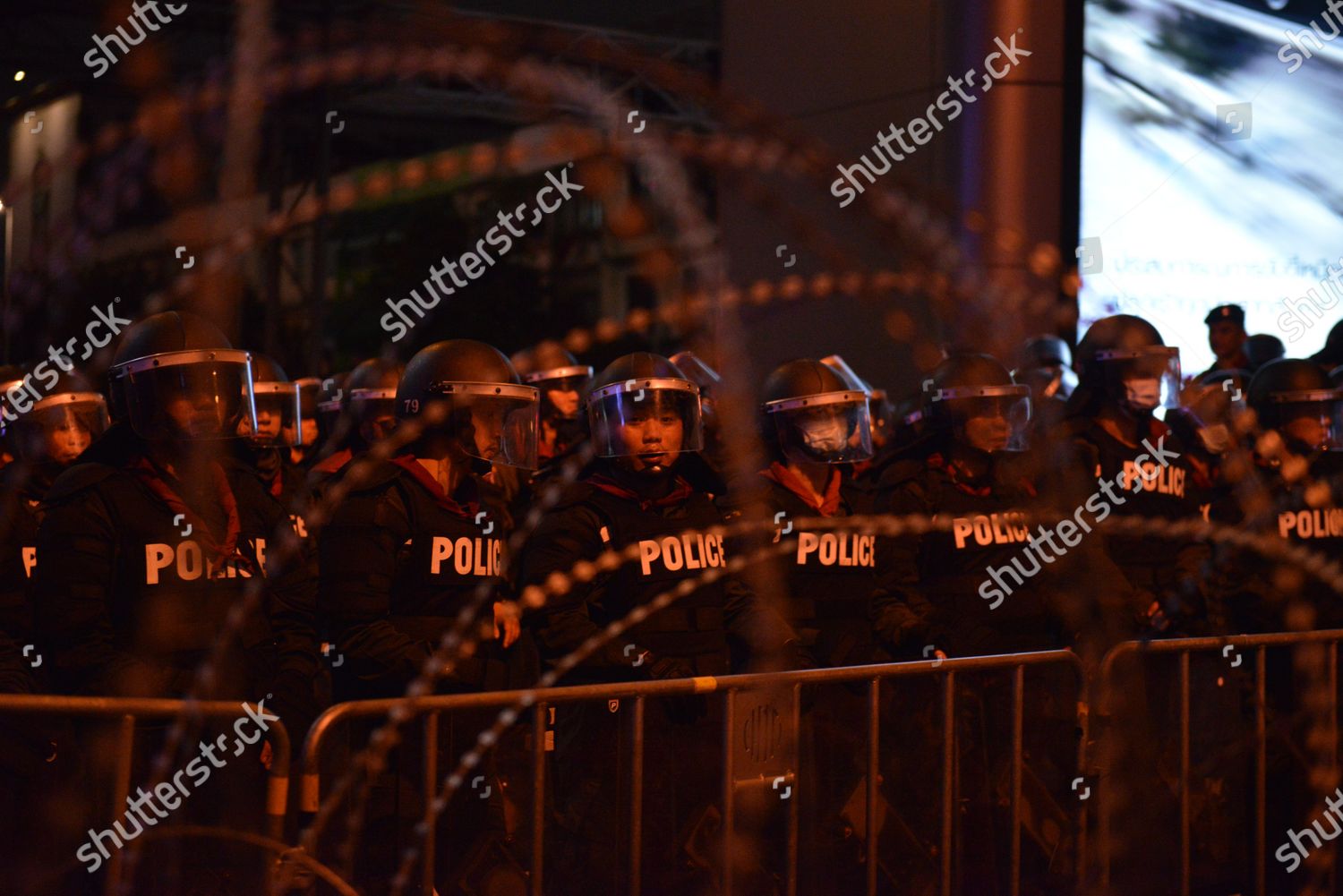 Crowdcontrolled Police Device Stands Blocking Road Editorial Stock ...
