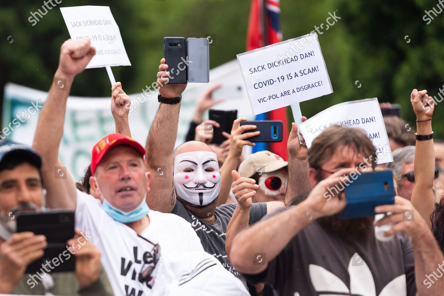 Demonstrators Cheer On During Freedom Protest Editorial Stock Photo ...