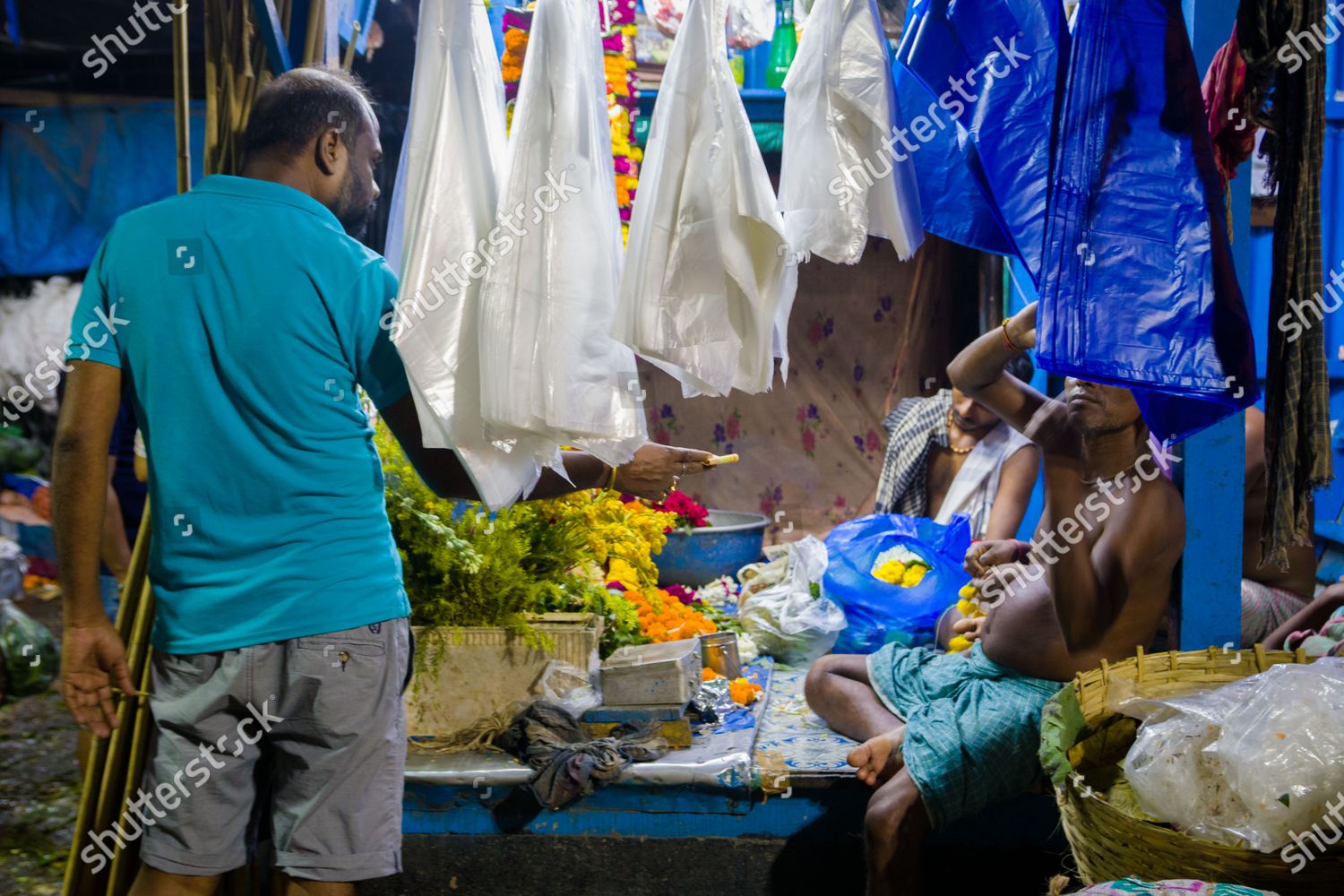 Flower Market Scenes Howrah Mullick Ghat Editorial Stock Photo - Stock ...