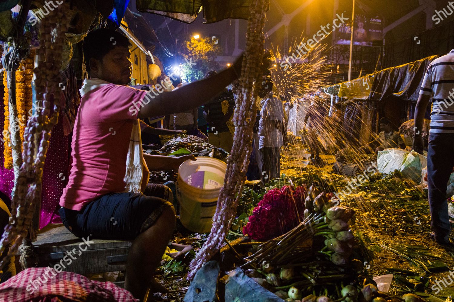 Flower Market Scenes Howrah Mullick Ghat Editorial Stock Photo - Stock ...