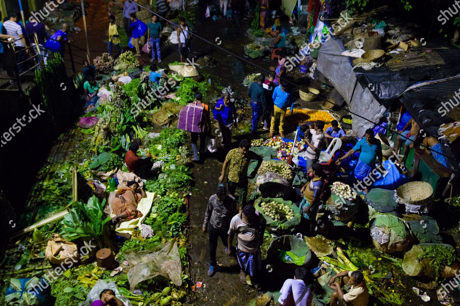 Flower Market Scenes Howrah Mullick Ghat Editorial Stock Photo - Stock ...